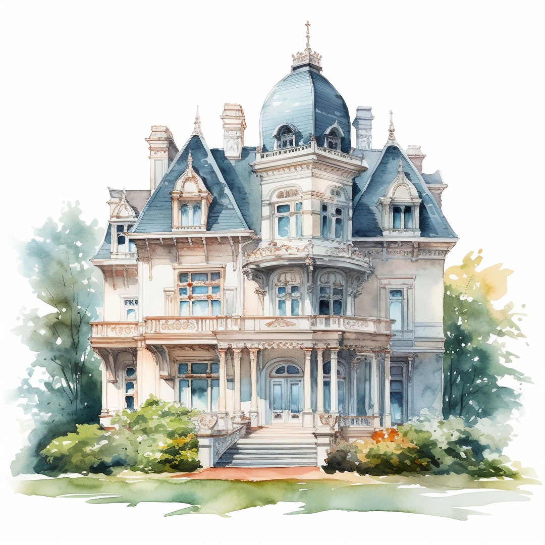 Car Sticker Watercolor Villa Sticker Weatherproof Outdoor Uv-resistant ...