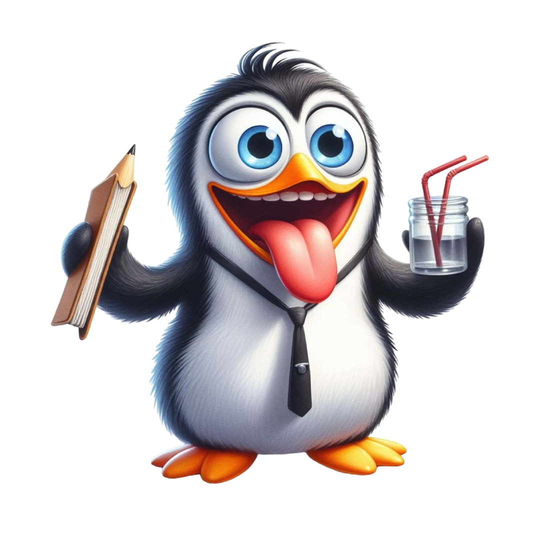 Car Sticker Watercolor Funny Penguins Sticker Weatherproof Outdoor ...