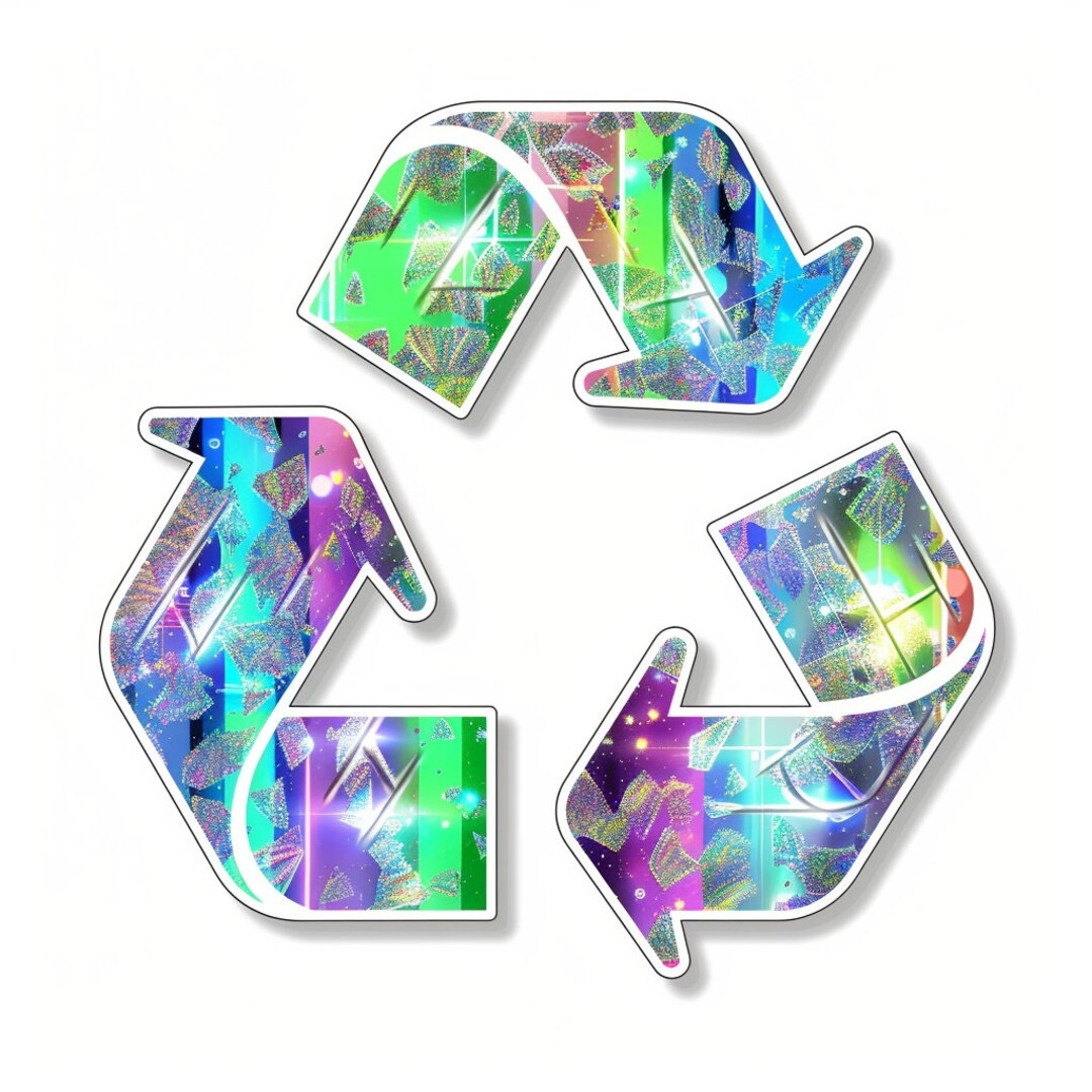 Car Sticker Recycling Symbol Sticker Weatherproof Outdoor Vinyl Sticker ...