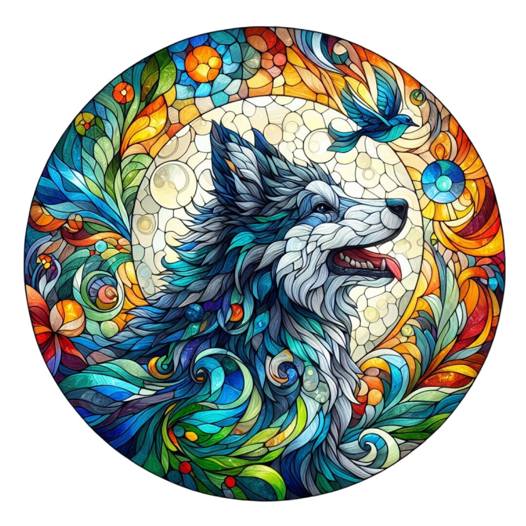 Stained Glass Animals Sticker Personalizable Outdoor Uv-resistant Vinyl ...