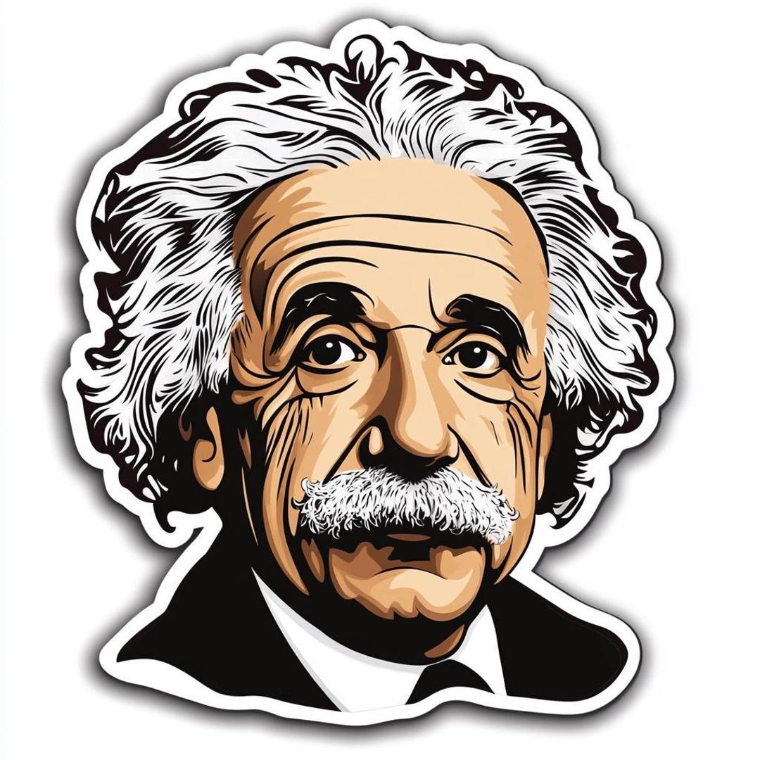 Car Sticker Albert Einstein Sticker Weatherproof Outdoor Vinyl Sticker ...