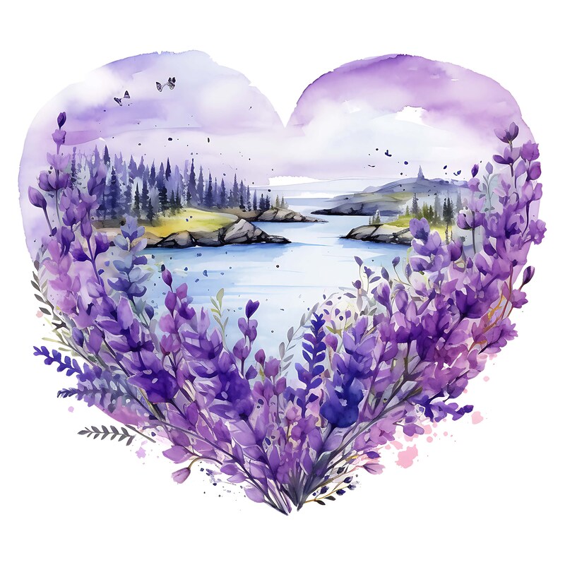 Lavender Heart - Etsy