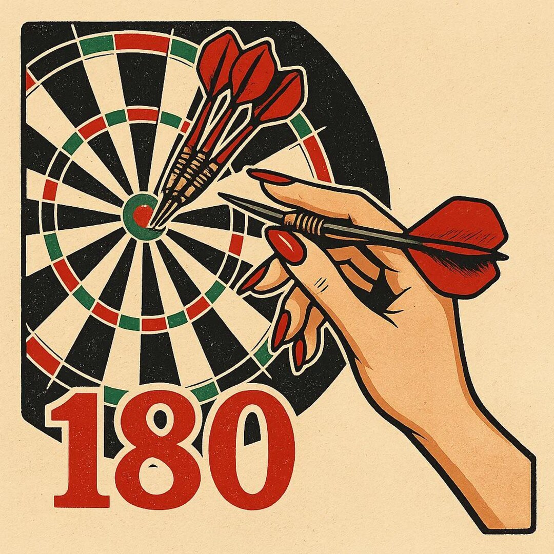 Darts Sticker 180 Points Comic Sticker for Laptop Car Motorhome Gift ...
