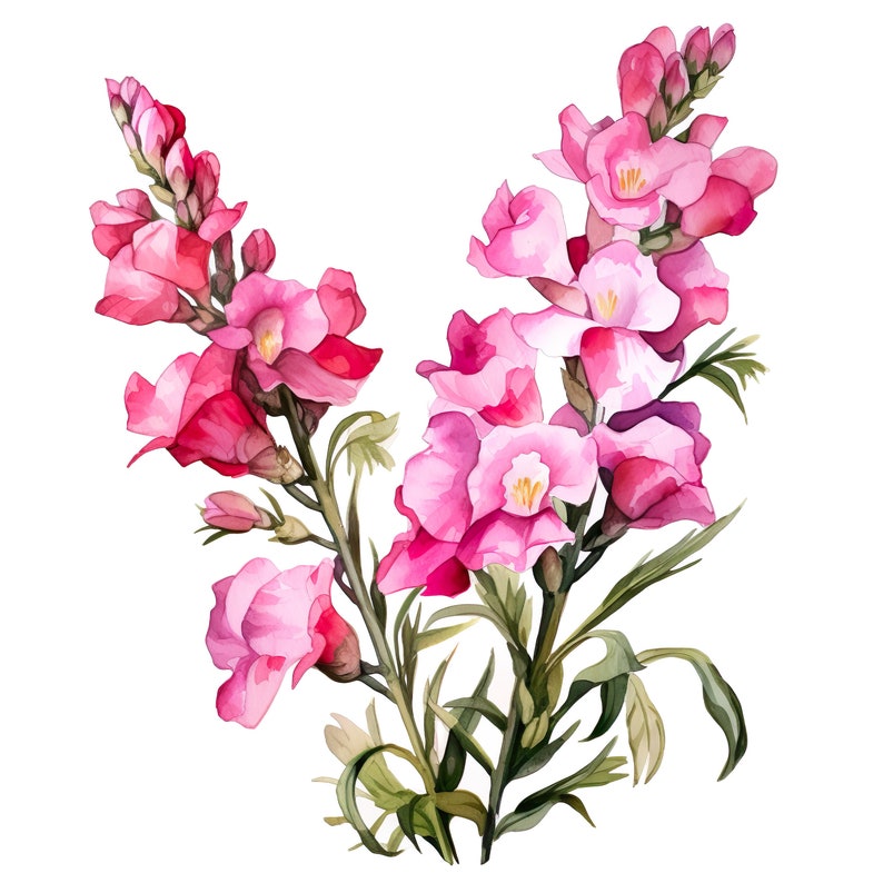 Car Sticker Snapdragon Watercolor Flowers Sticker Weatherproof Outdoor ...
