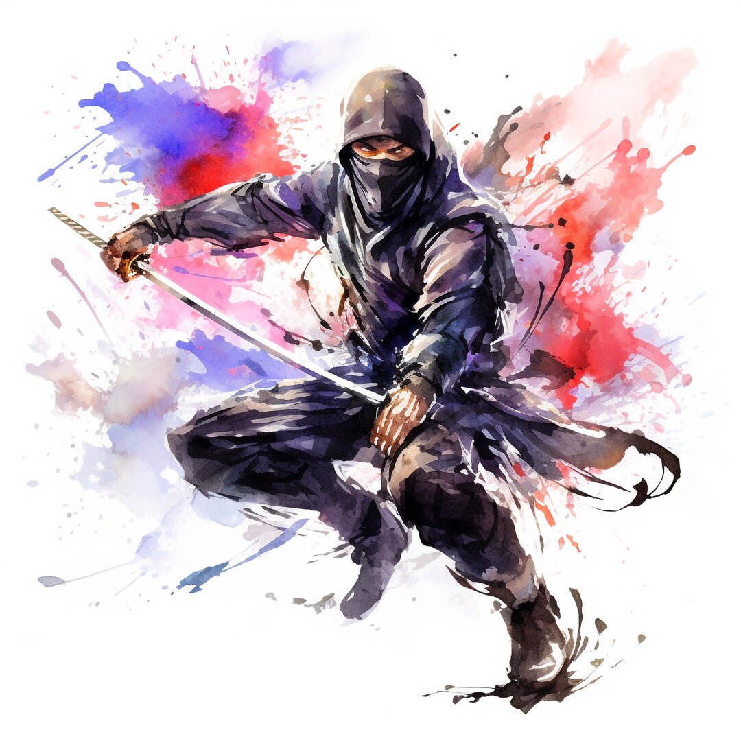 Car Sticker Watercolor Ninja Sticker Weatherproof Outdoor Vinyl - Etsy