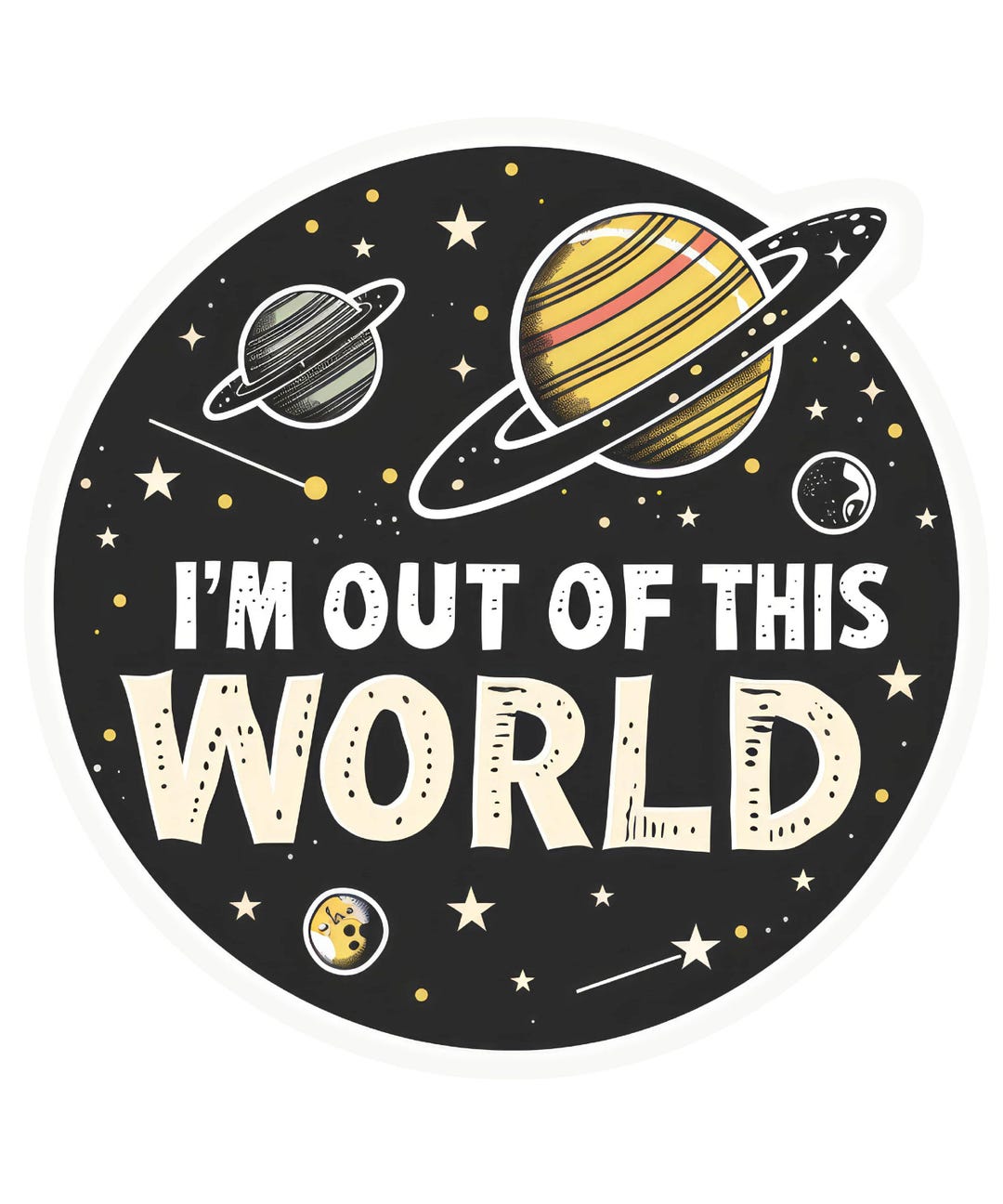 Space Sticker Personalizable Outdoor Uv-resistant Vinyl Sticker Made of ...