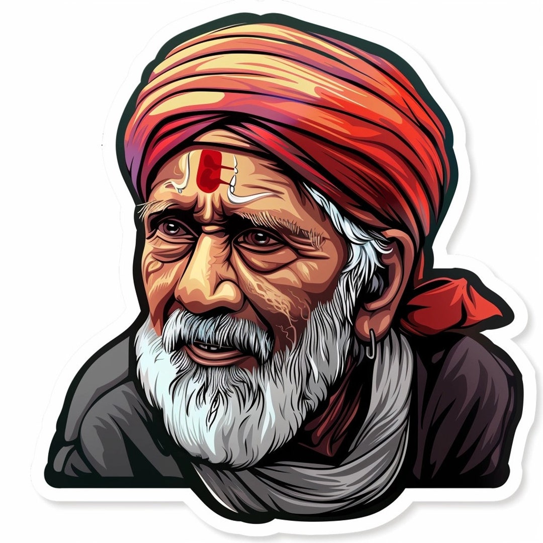 Car Sticker Sai Baba Portrait Sticker Weatherproof Outdoor Vinyl ...