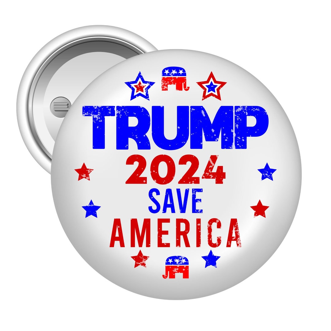 Handmade Buttons With Donald Trump 2024 USA Motif Individual Badges ...