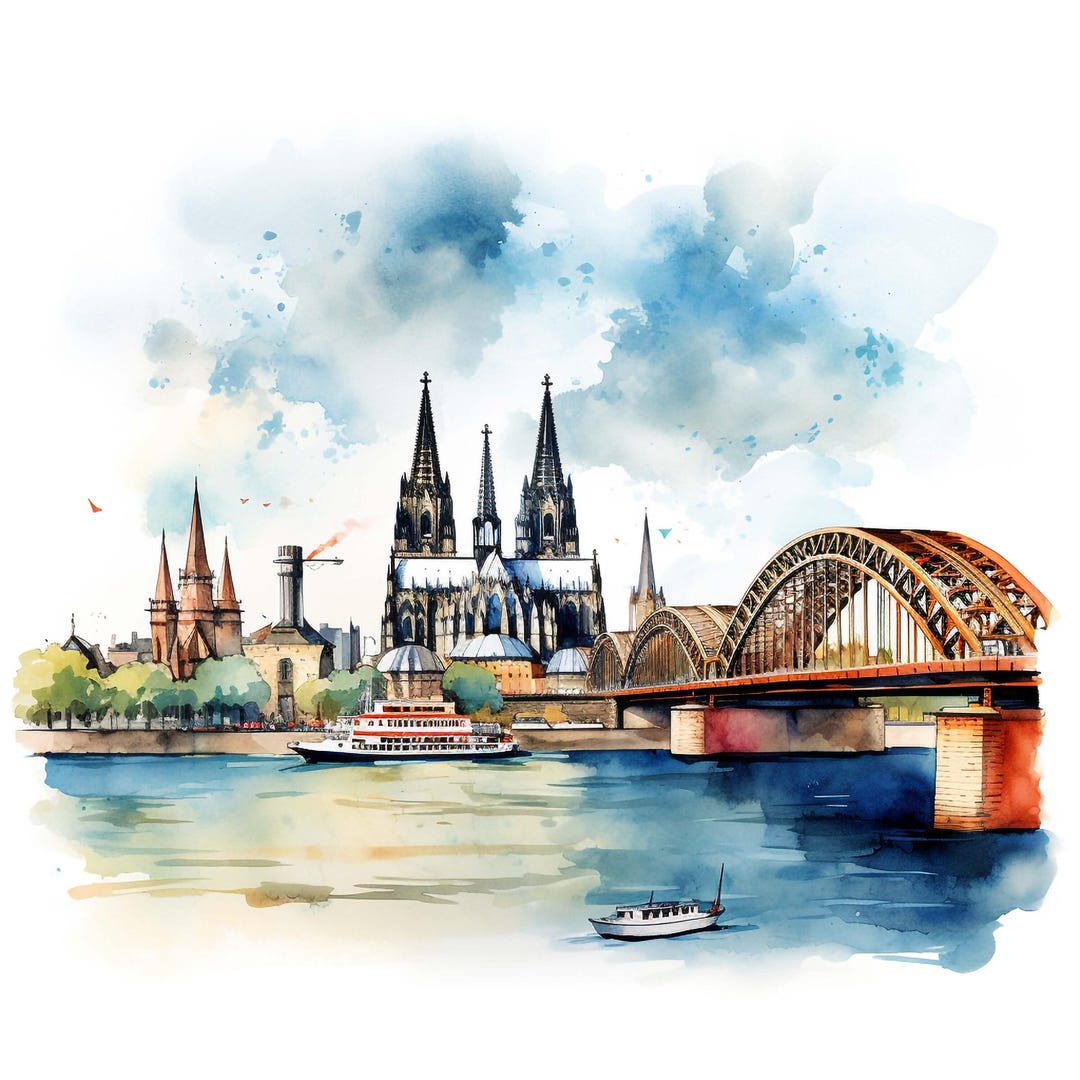Cologne Car Sticker – Germany Sticker With Cologne Cathedral City ...