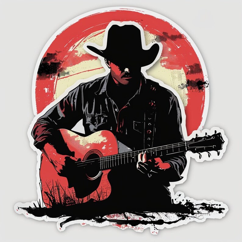 Car Sticker Western Country Music Sticker Weatherproof Outdoor Vinyl ...