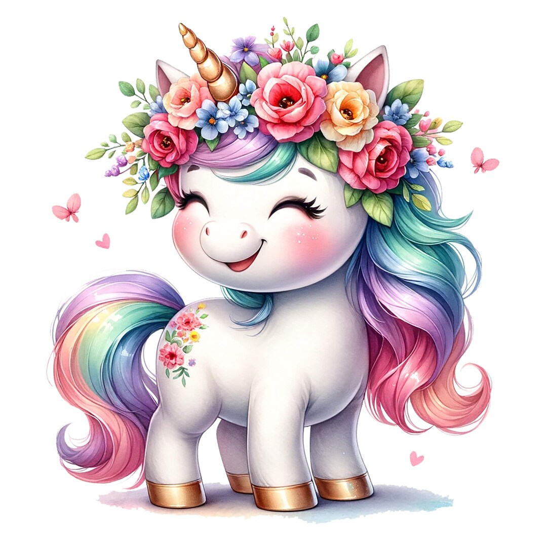Watercolor Unicorn Sticker Magical Fantasy Sticker for Car Laptop ...