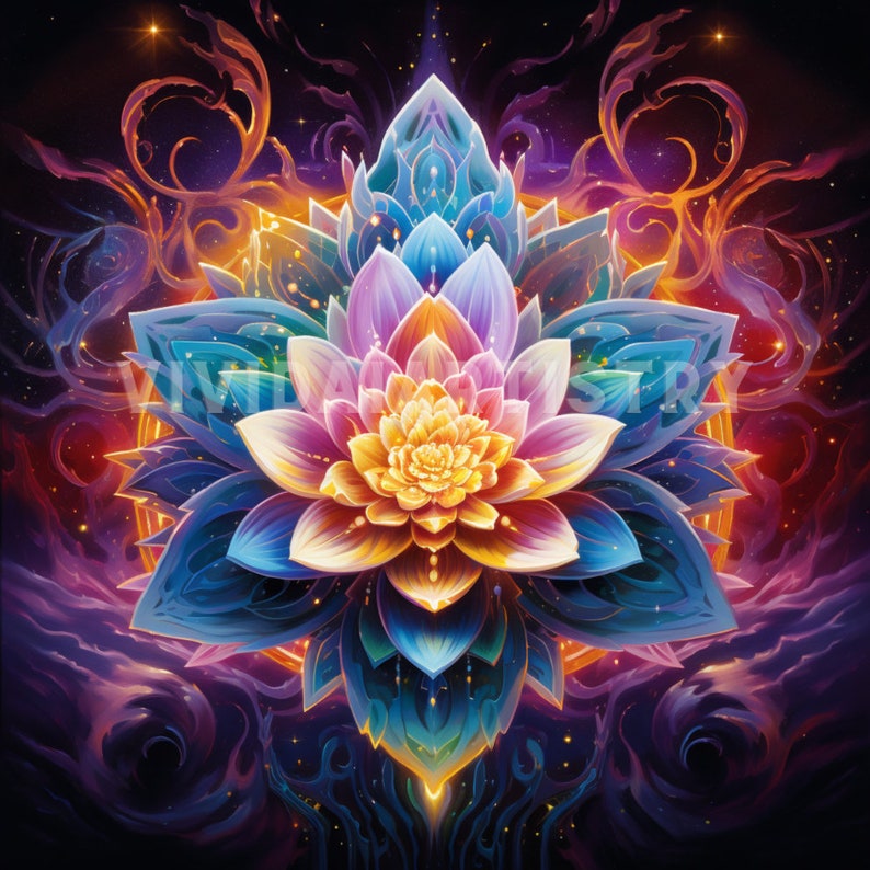 Powerful Spiritual Lotus Flower Art - Celestial and Spiritual ...