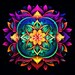 Neon Mandala 4-pack - Vibrant Printable Art & Digital Wallpapers, Zen ...