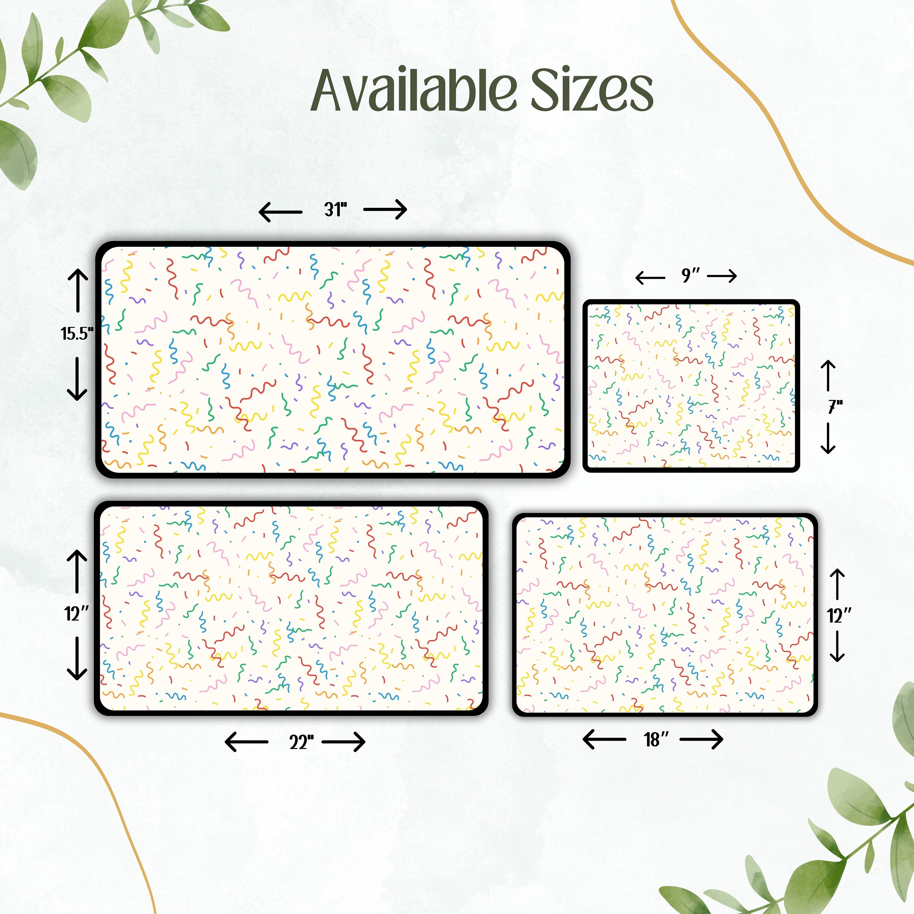 Minimal Desk Mat Aesthetic, LGBTQ Deskmat, Rainbow Mouse Pad, Work Home ...