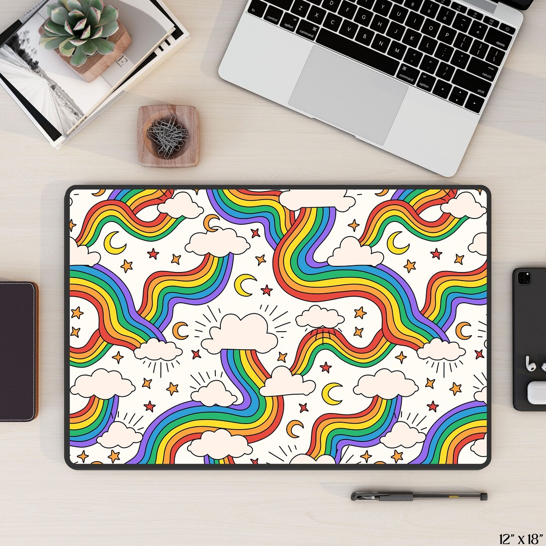 LGBT Desk Mat Aesthetic, Gay Pride Deskmat, Large Mouse Pad, Work Home ...