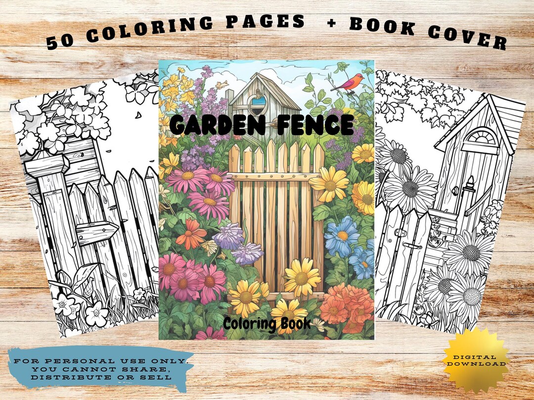 50 Garden Fence Coloring - Beautiful Botanical Garden Fence Coloring ...