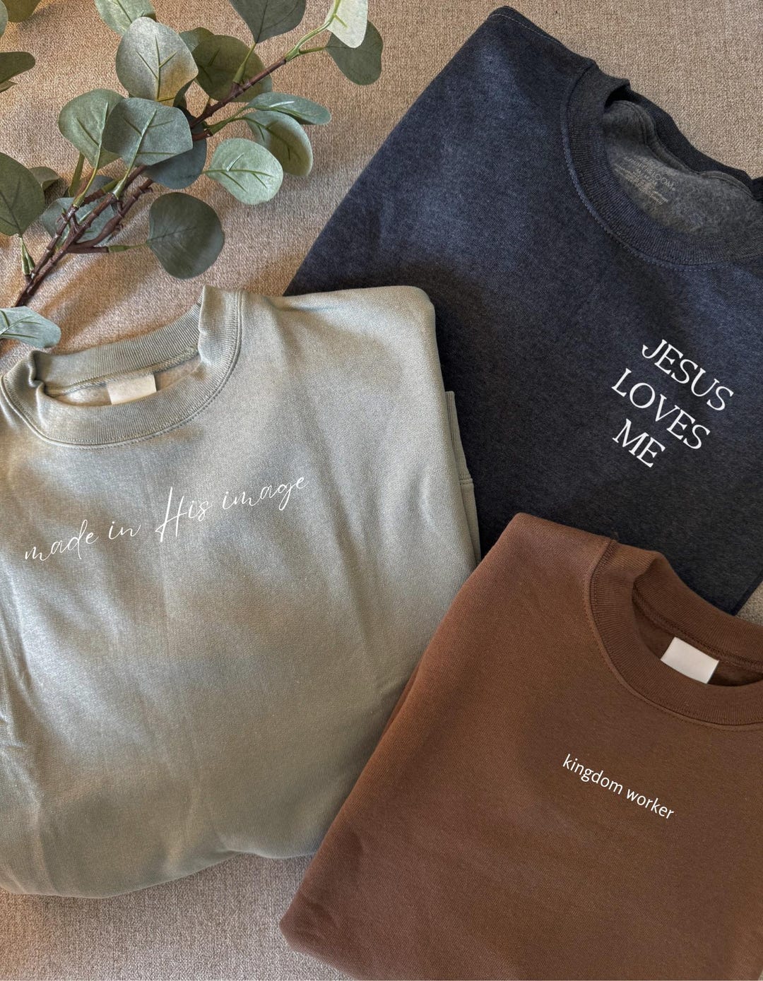 Personalized Christian Sweatshirt: Simple Faith Sayings, Jesus Apparel ...