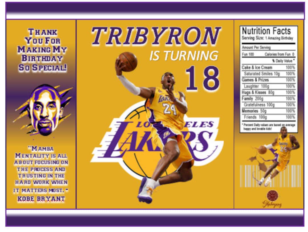 Kobe Chip Bag Template - Etsy