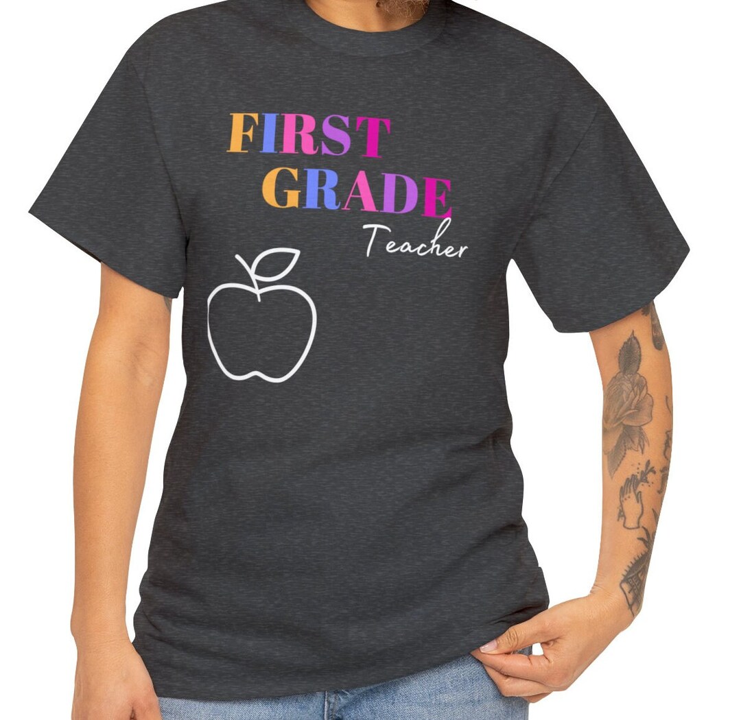 First Grade Teacher Shirt, 1st Grade Teacher T-shirt, Elementary ...