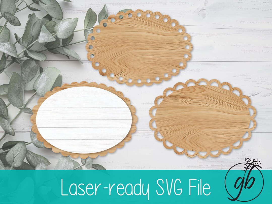Scallop Oval SVG: Laser Cut Sign Blanks (digital Download) - Etsy
