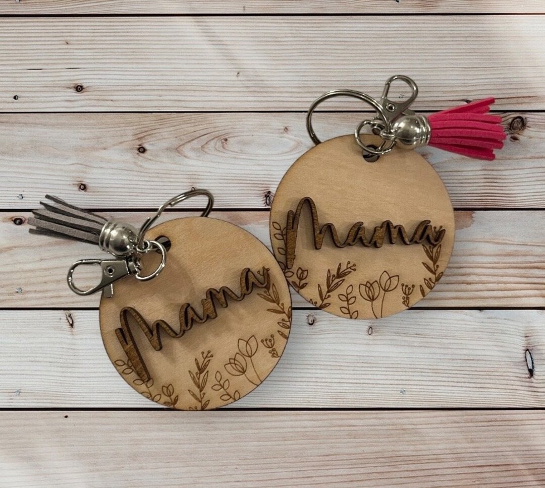 Mama Keychain SVG Mum Keychain SVG Mommy Keychain SVG Floral Mama ...