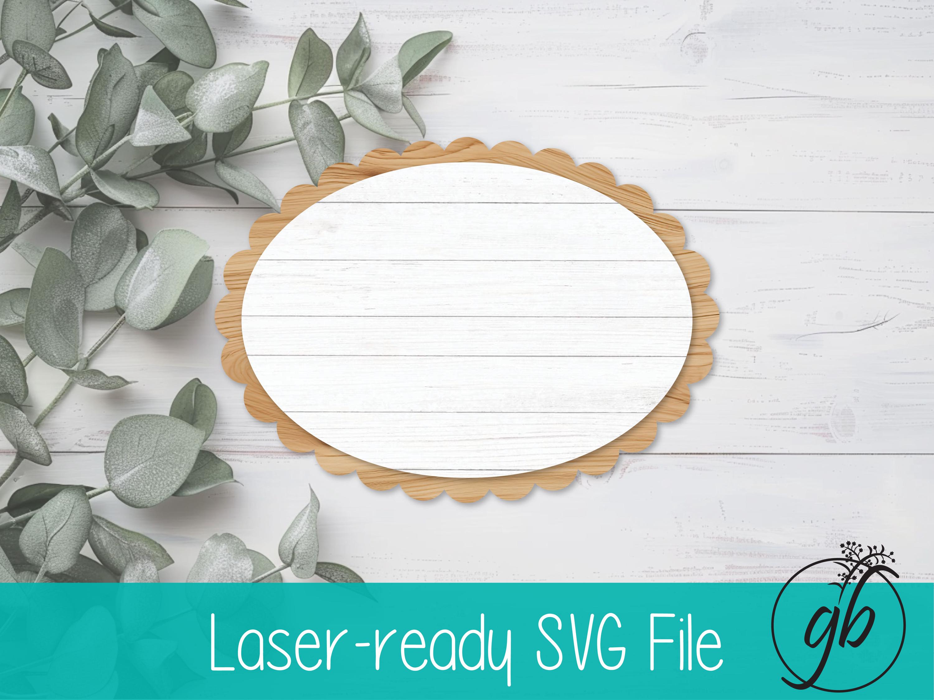 Scallop Oval SVG: Laser Cut Sign Blanks (digital Download) - Etsy