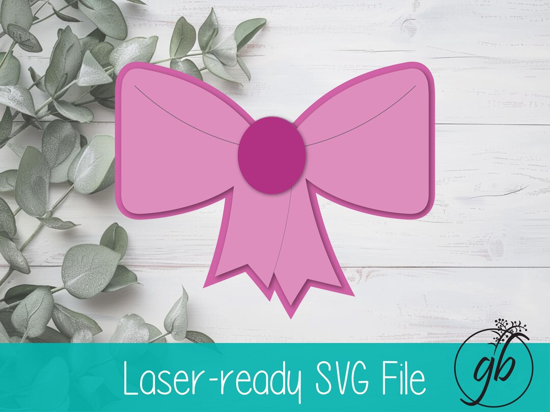 Adorable Layered Bow Cut File for Laser Machines - Etsy