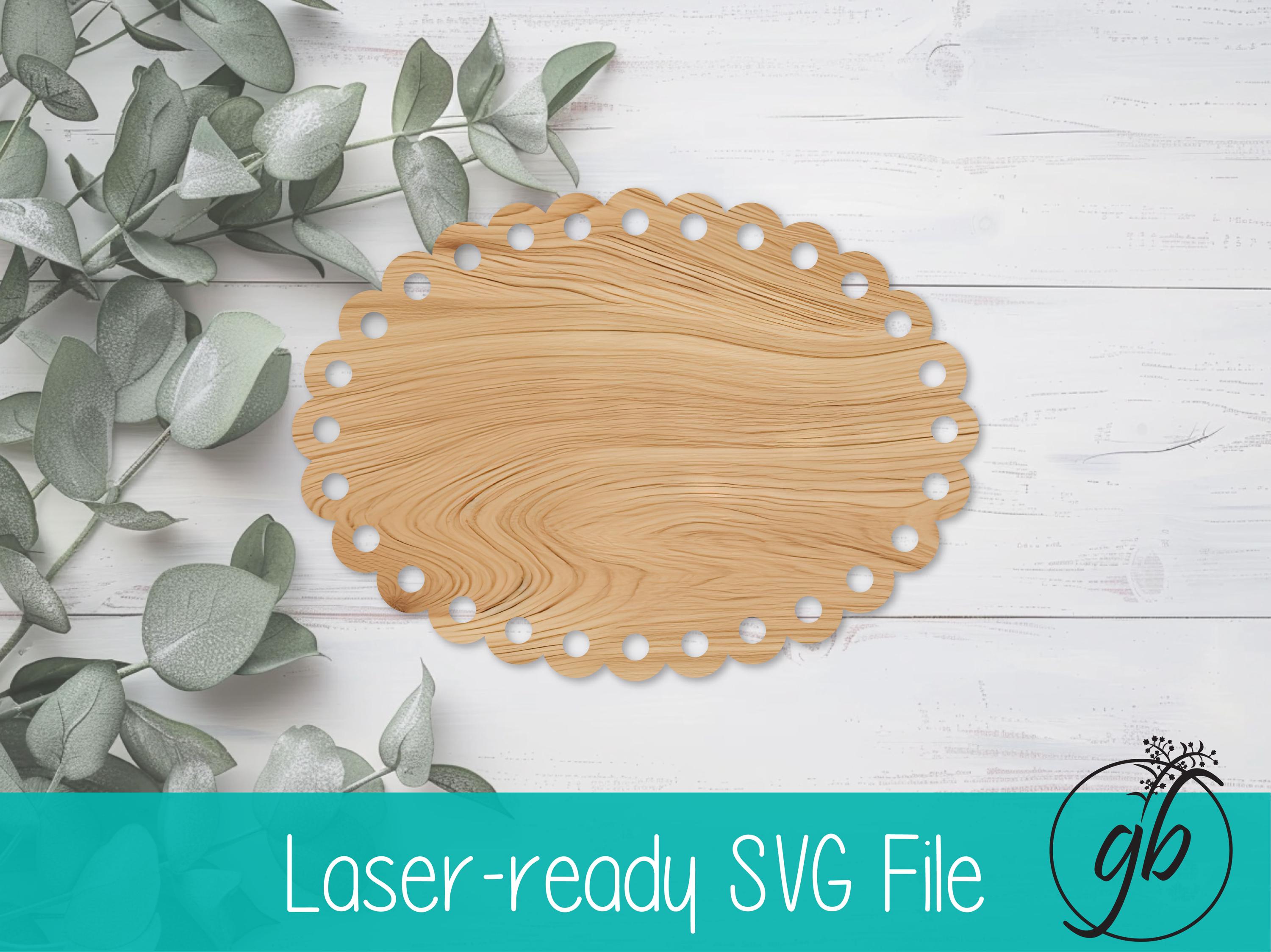 Scallop Oval SVG: Laser Cut Sign Blanks (digital Download) - Etsy