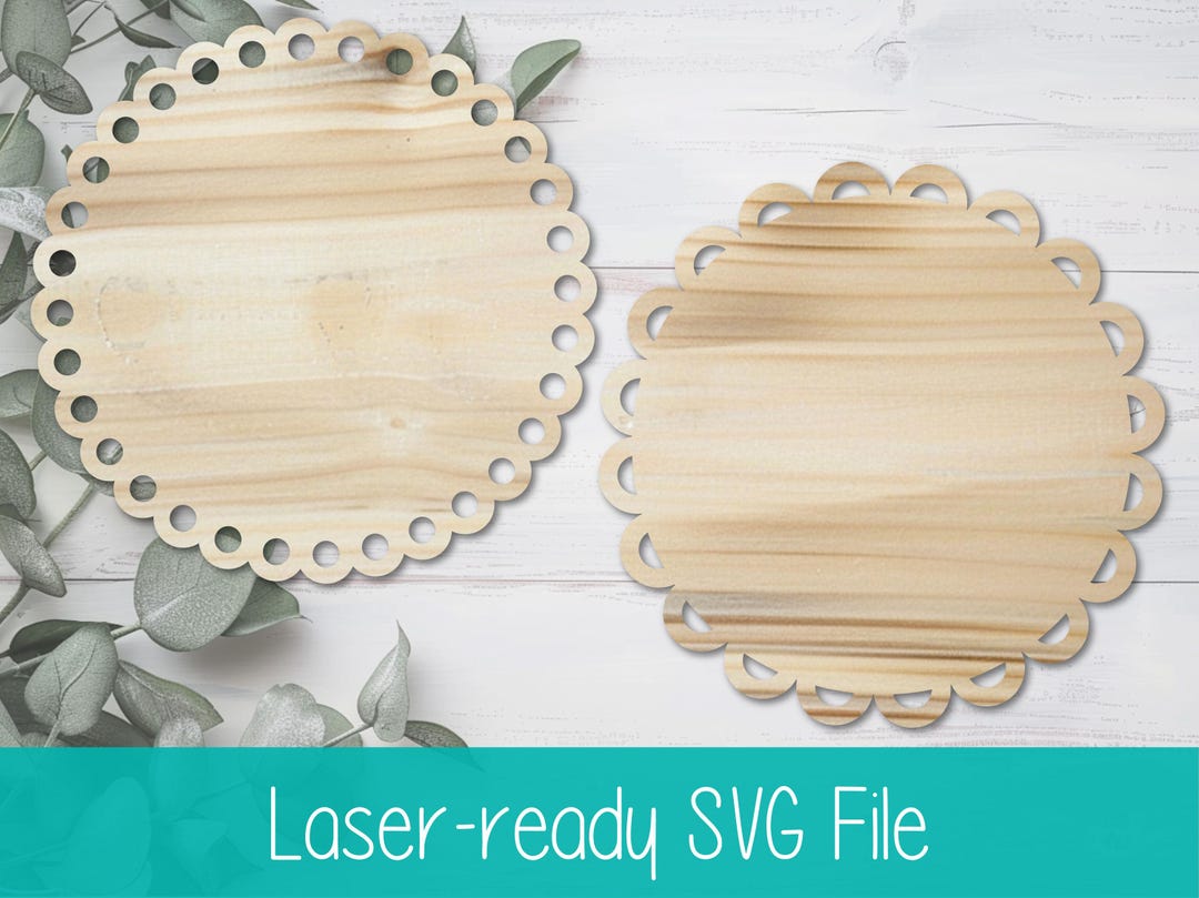Scallop Circles SVG - Sign SVG - Laser Blank SVG - Etsy
