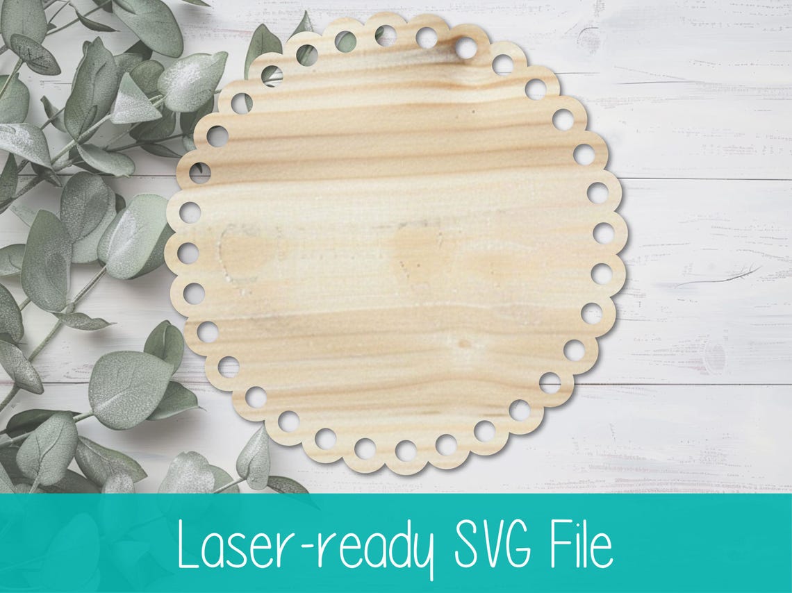 Scallop Circles SVG - Sign SVG - Laser Blank SVG - Etsy