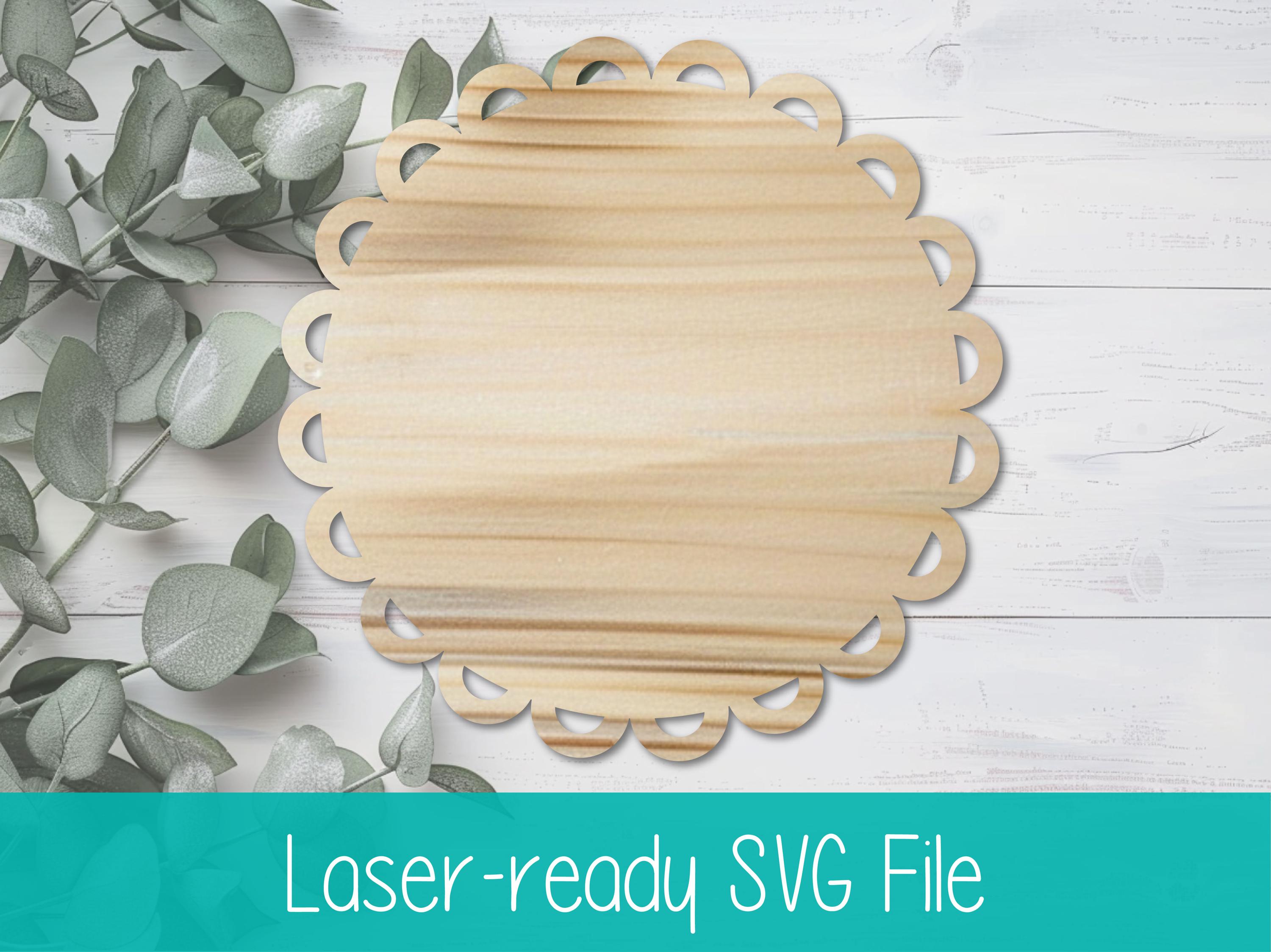 Scallop Circles SVG - Sign SVG - Laser Blank SVG - Etsy