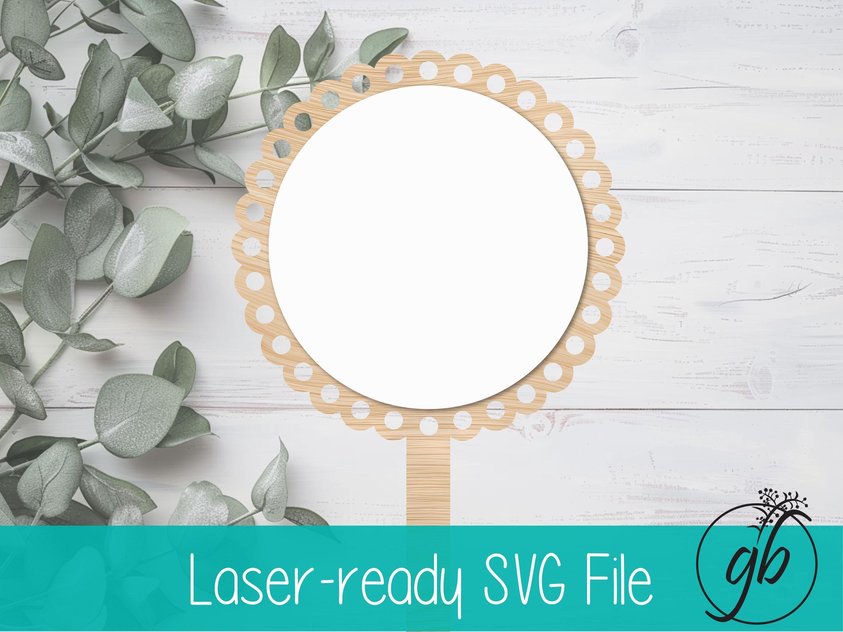 Scallop Circle Cake Topper SVG - Cake Topper SVG - Laser Blank SVG - Etsy