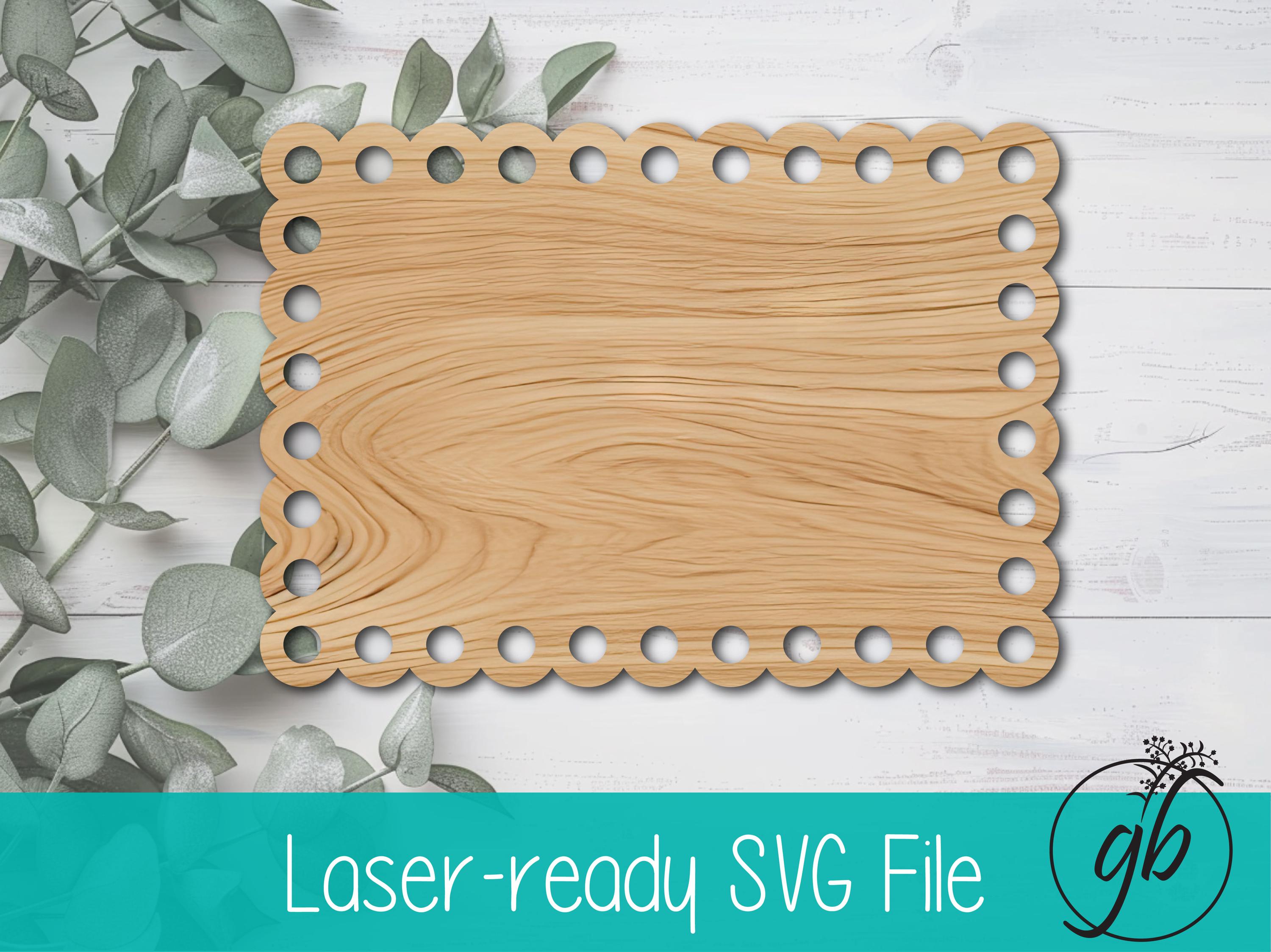 Scallop Squares and Rectangles SVG - Sign SVG - Laser Blank SVG - Etsy