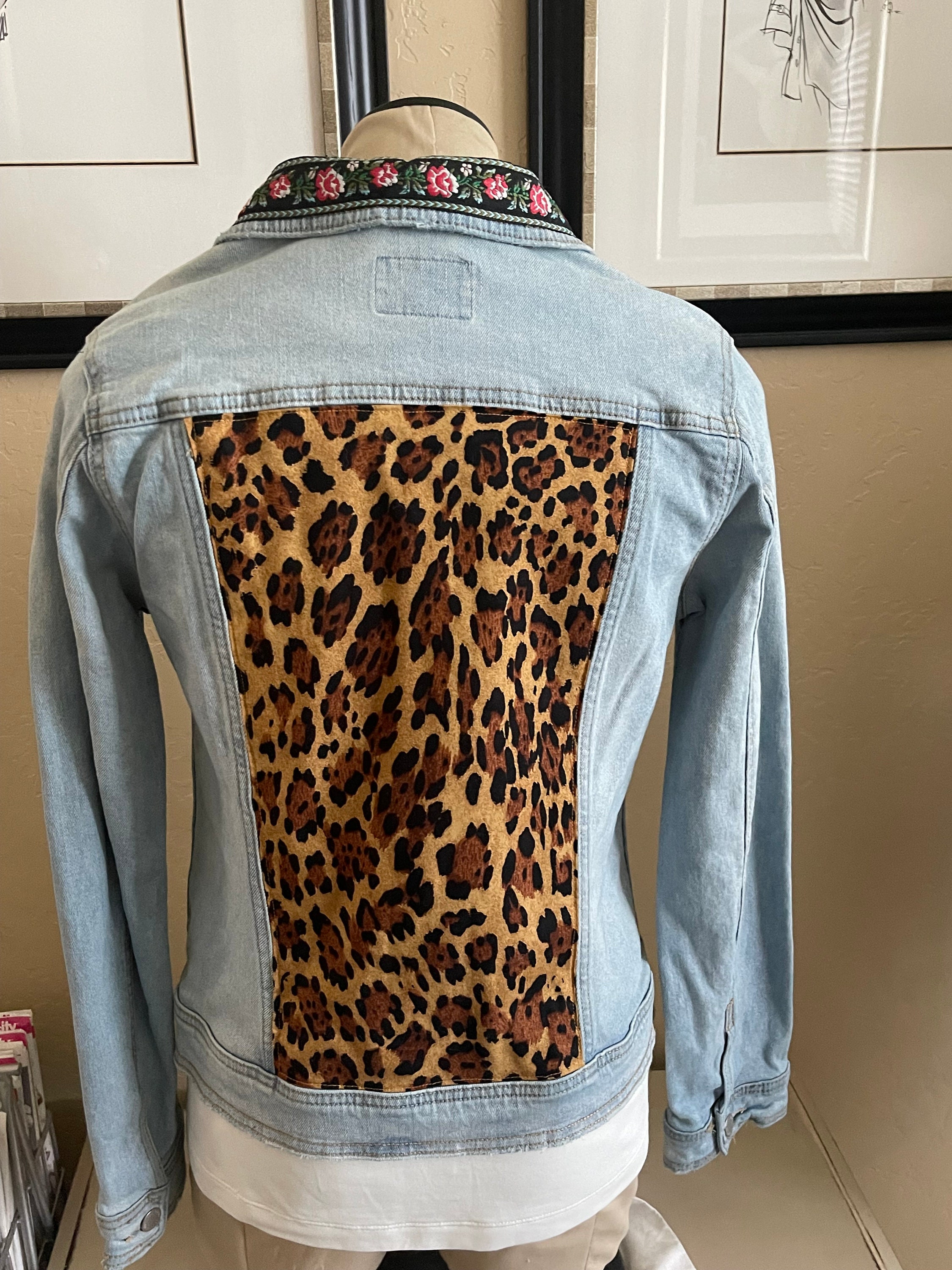 Women’s Size M Pop Art & Leopard Upcycle Denim - Etsy