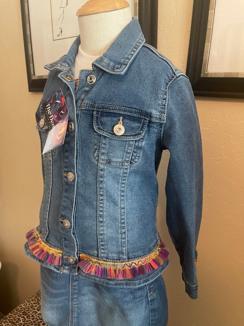 Boho Girls Size 5 Denim Jacket - Etsy