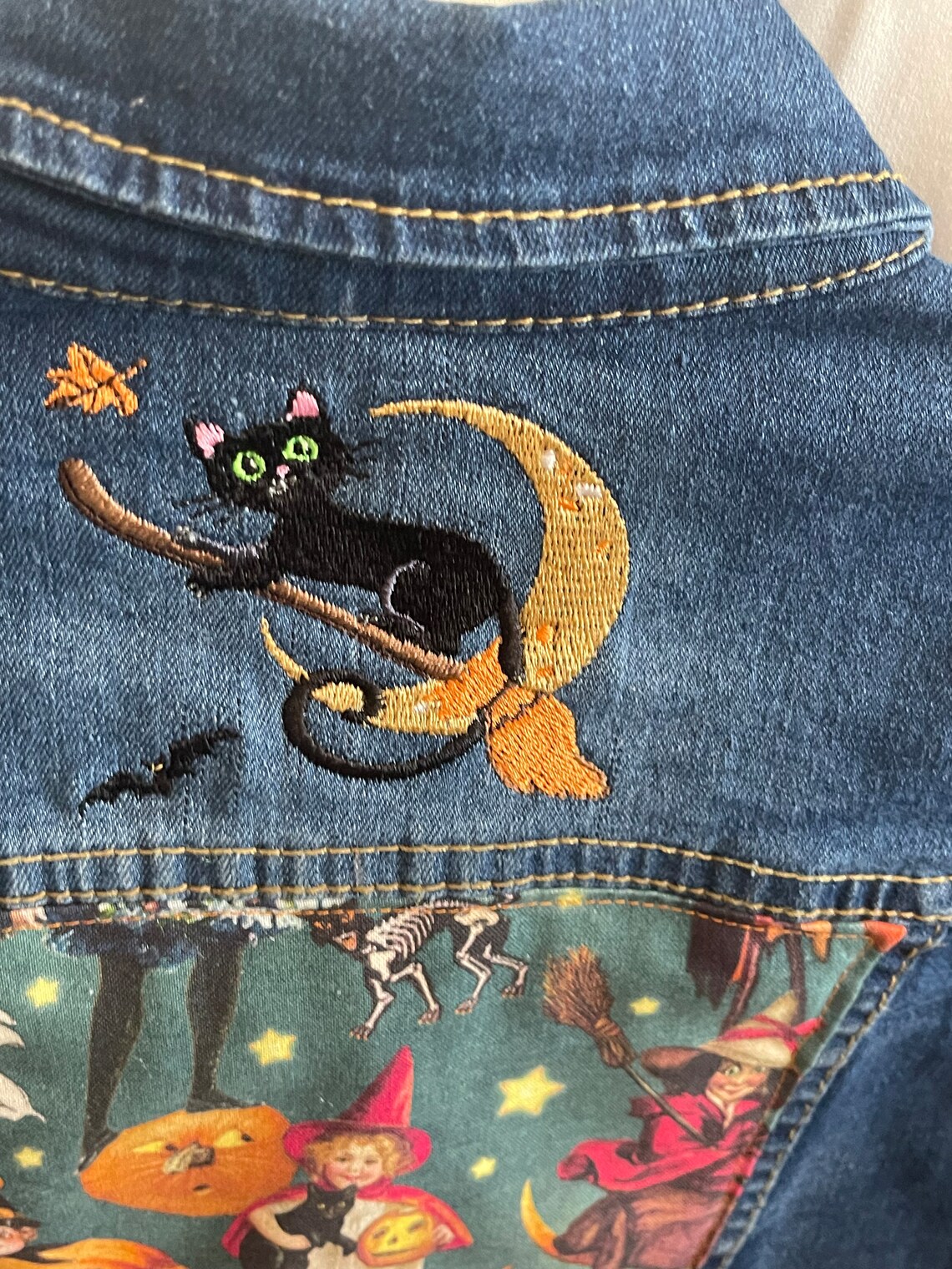Child’s Size 5 Vintage Halloween Vibes Denim Jacket - Etsy