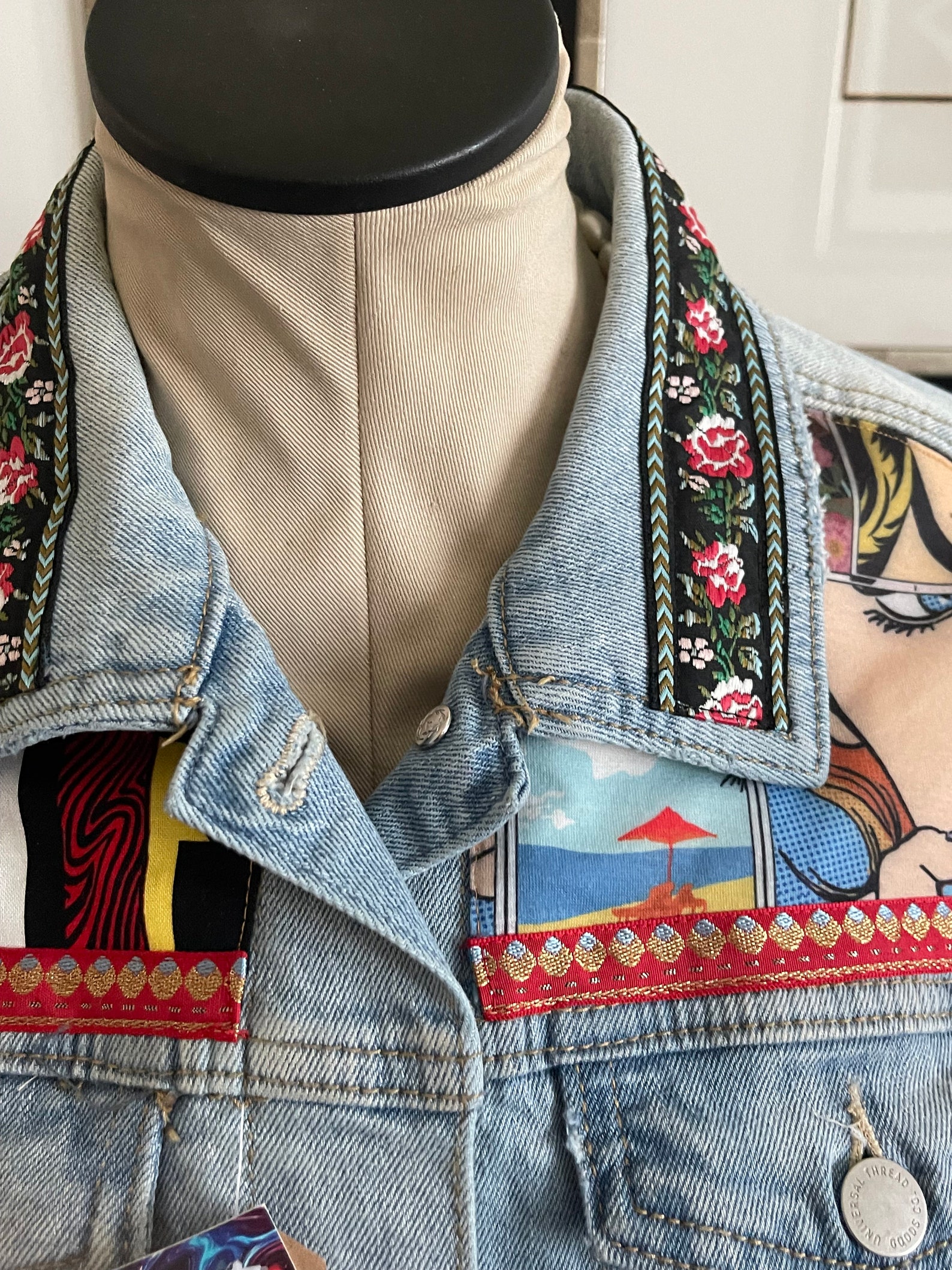 Women’s Size M Pop Art & Leopard Upcycle Denim - Etsy