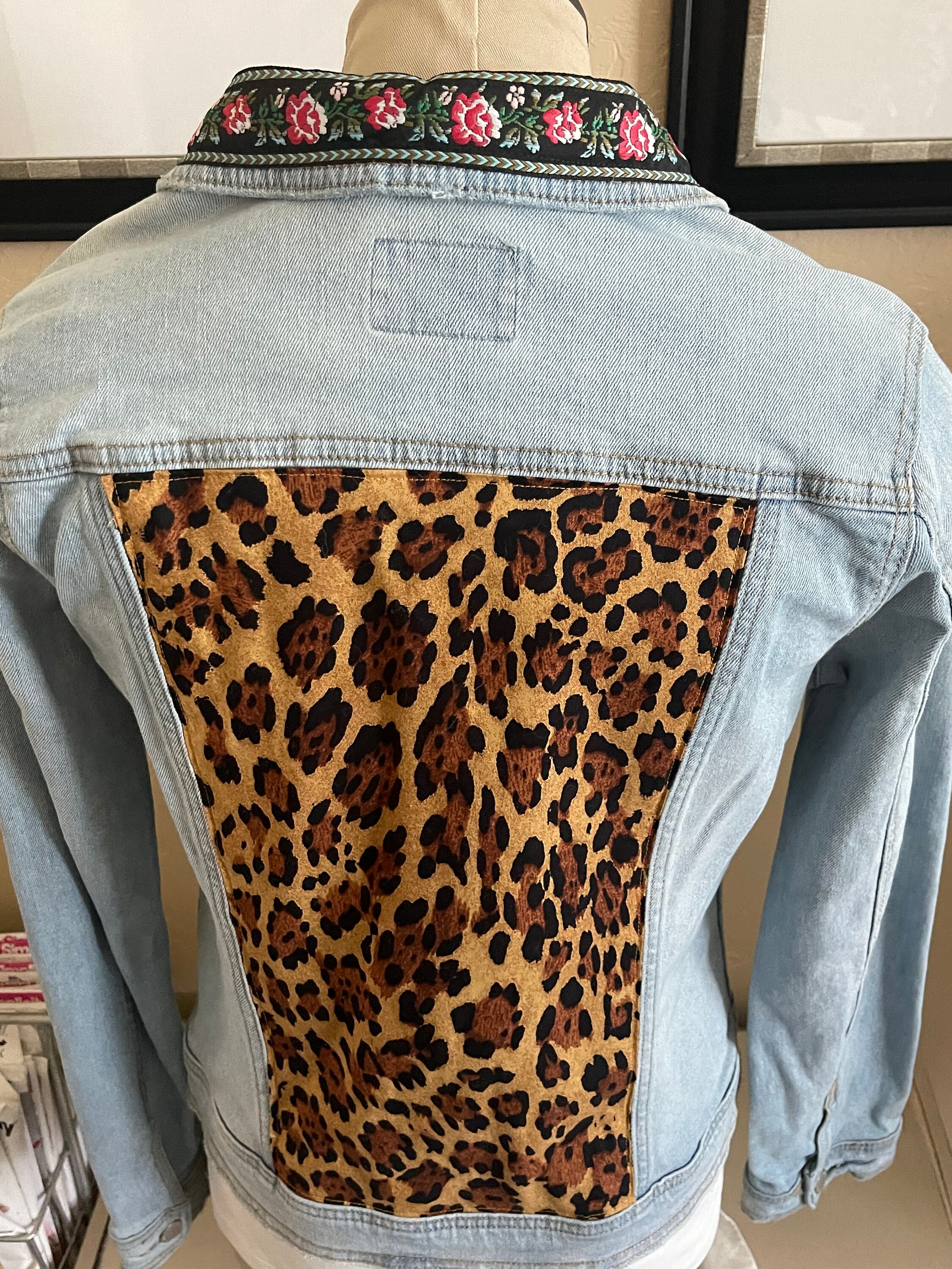 Women’s Size M Pop Art & Leopard Upcycle Denim - Etsy