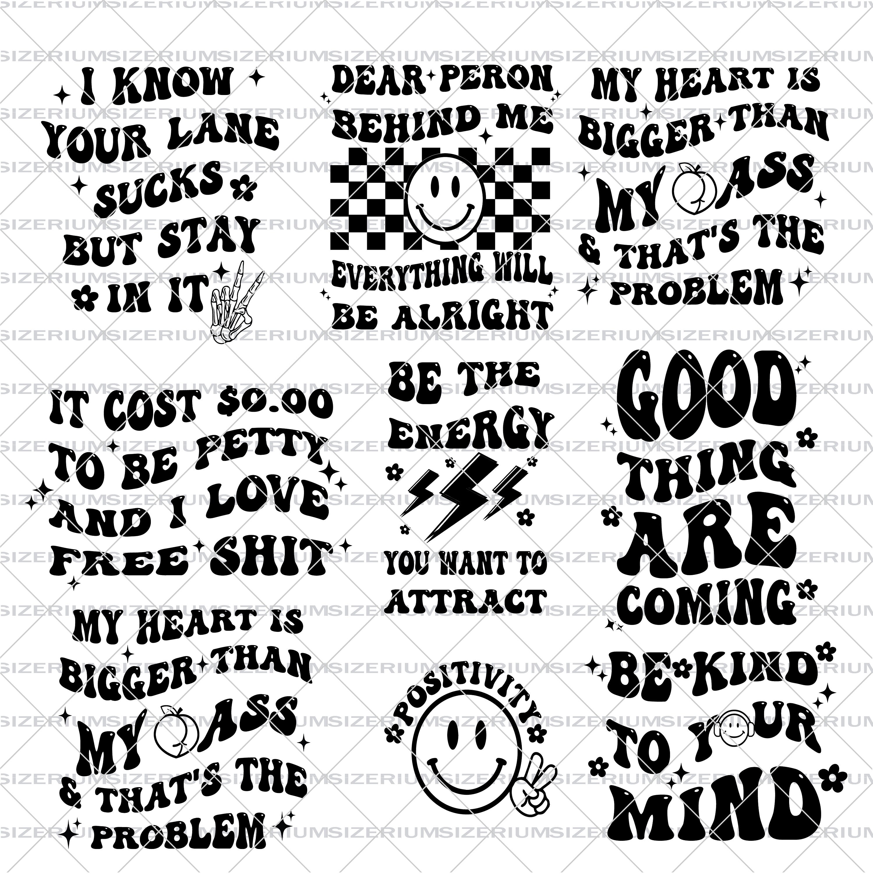 Groovy Svg, Bundle, Boho Svg, Hippie Svg, Aesthetic Svg, Inspirational ...