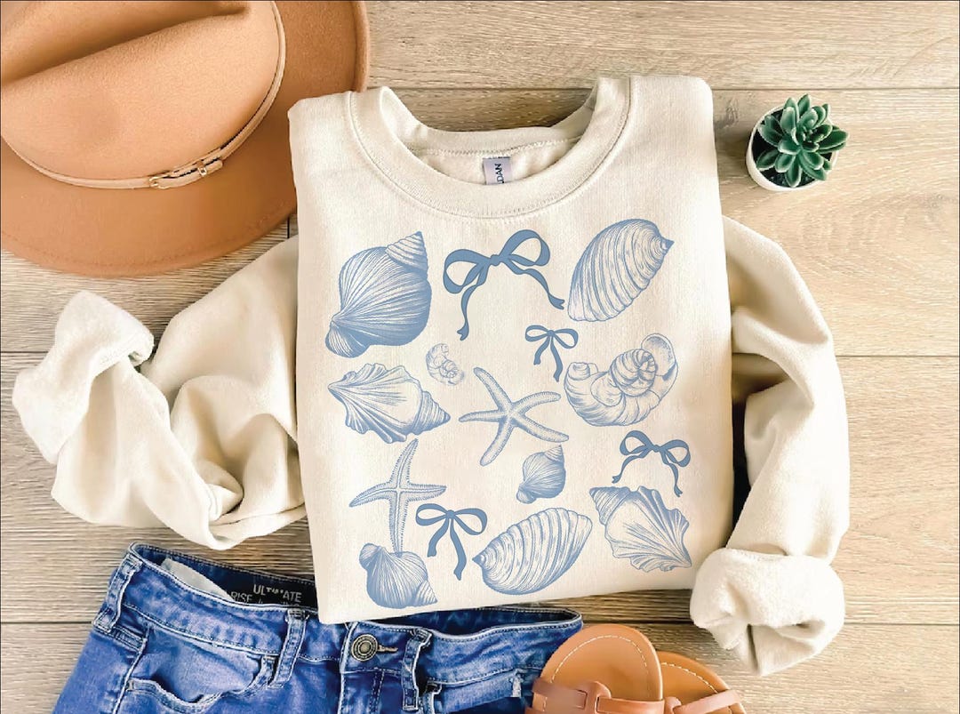 Coquette Seashell PNG, Beach Png, Coastal Png, Retro Summer Png, Summer ...