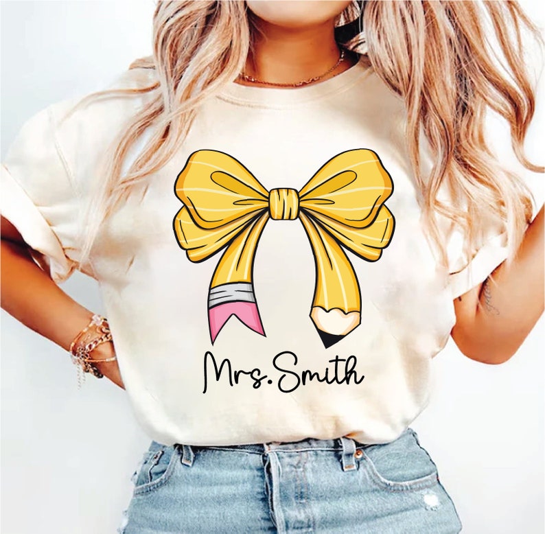 Back to School Coquette, Retro Teacher Png, Coquette Pencil Hand drawn ...