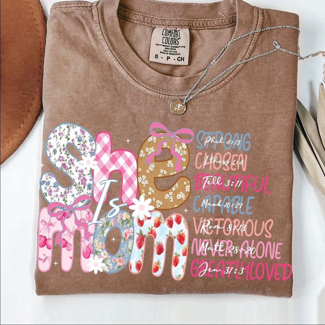 Preppy Mama Floral Glitter Png, She is Mom Png, Mama Grandmillennial ...