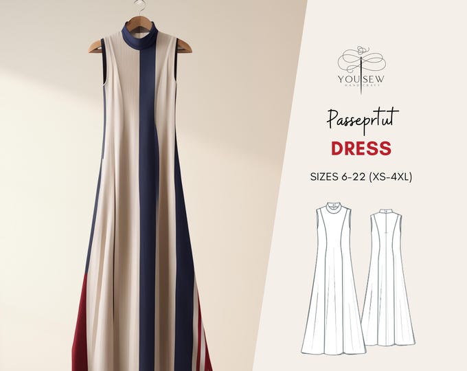 Cut-out Maxi Dress Pdf Sewing Pattern- **print at Home Version** - Etsy ...