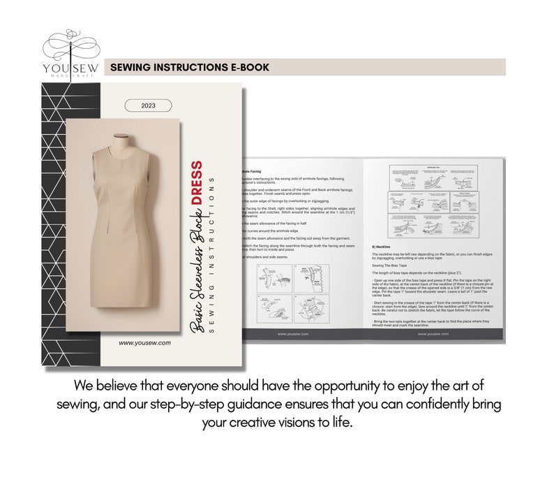 Sloper Dress PDF Sewing Pattern: Sizes XS-4XL Layered Pattern Instant ...