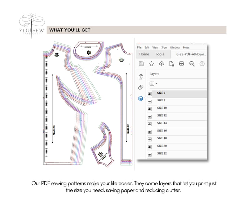 Cocoon Dress PDF Sewing Pattern Sizes XS-4XL Layered Pattern Instant ...