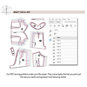 Strappy Shorts Romper PDF Sewing Pattern Sizes XS-4XL Layered Pattern ...
