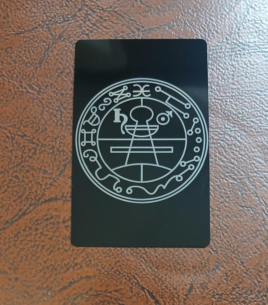 Reiki-charged Secret Seal of Solomon Talisman – Laser-etched Black Aluminum Double-sided Card - Etsy