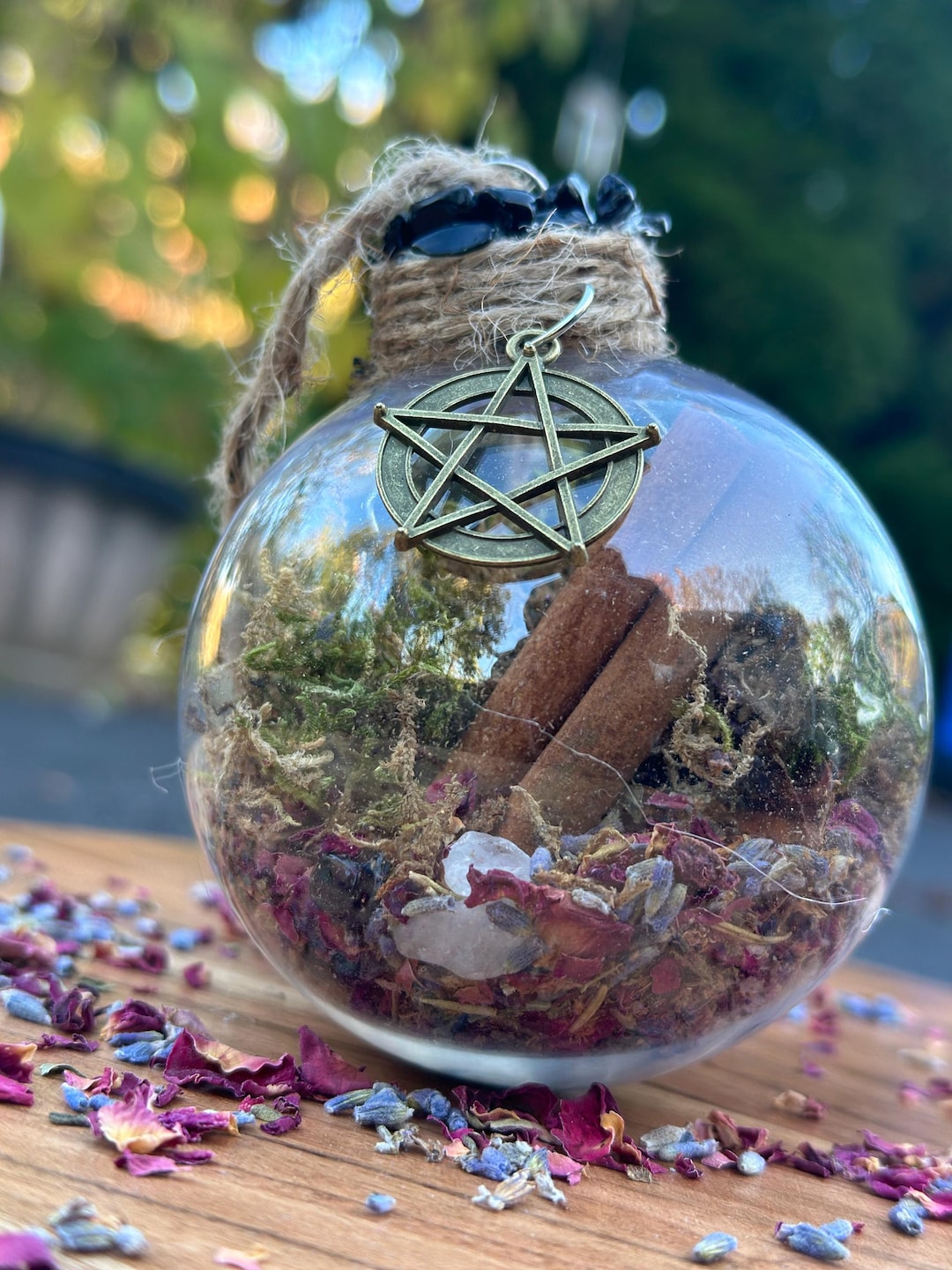 Home Protection Witch Ball Sealed With Obsidian | Witch's Amulet ...