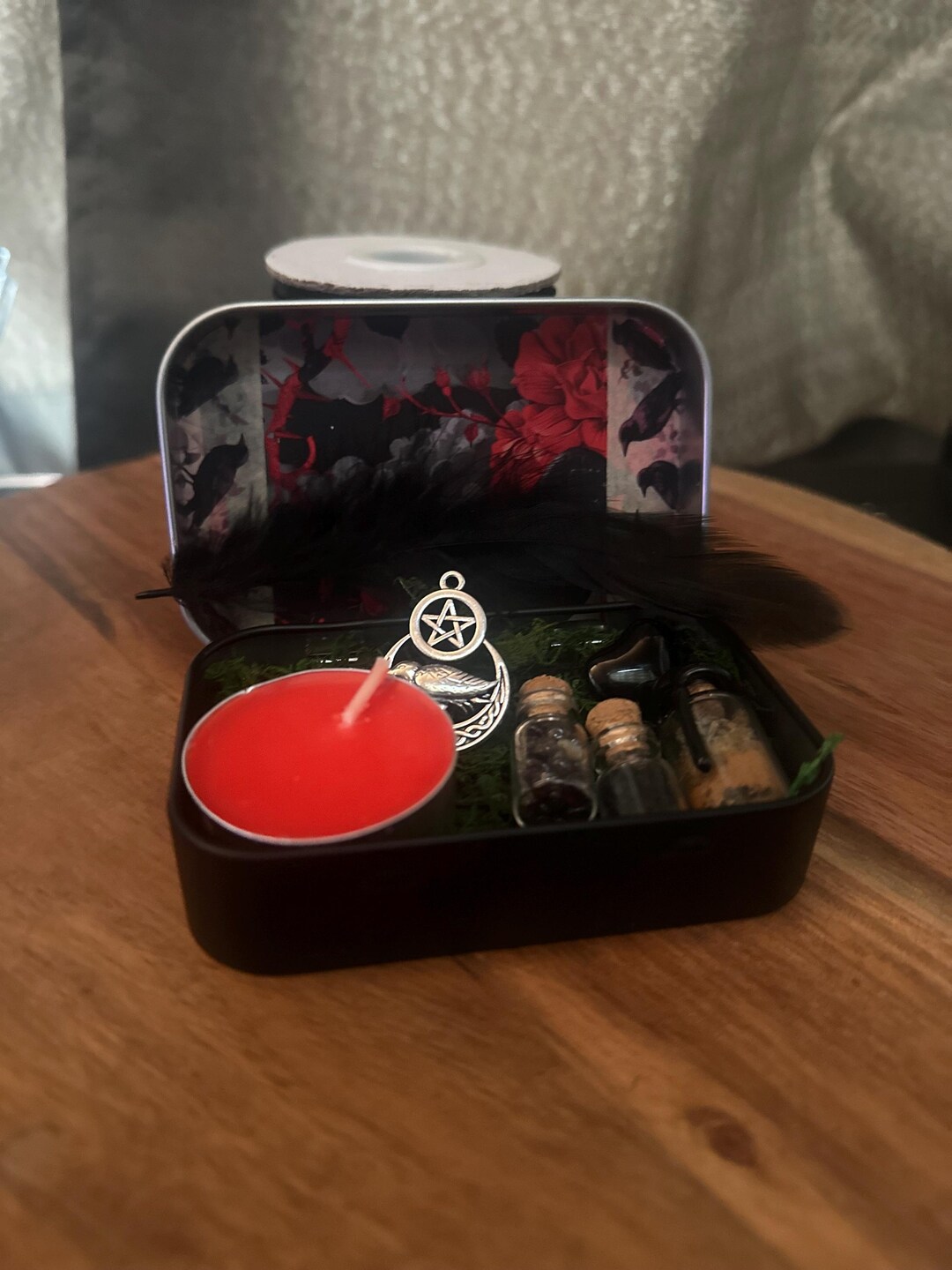 Morrigan Altar Tin – Portable Celtic Goddess Altar for Protection ...