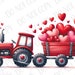 Valentines Day Tractor PNG, Farm Tractor Sublimation, Digital Download ...
